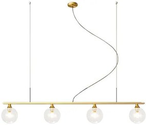 Toolight, Závěsná lampa Zlaté skleněné koule 4ks APP675-4CP, OSW-06200