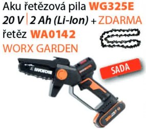 Worx set WG325E - Aku řetězová pila 20V 1x2Ah + WA0142 - Řetěz - Powershare