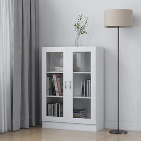 vidaXL Vitrína 82,5 x 30,5 x 115 cm kompozitní dřevo [802755] Barva: Bílá