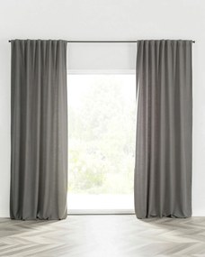 Hotový závěs BASIC s řasící páskou 140x280cm tmavě šedý