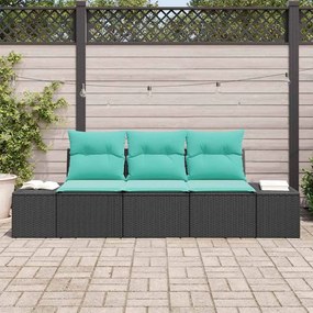 Set pohovek 3 ks Černá polyratan 3346926