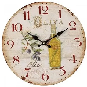 Nástěnné hodiny Olio oliva