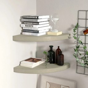 323926  Floating Corner Shelves 2 pcs Oak 35x35x3,8 cm MDF 323926