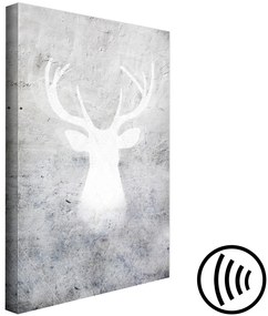 Obraz Zvířecí elegance (1-dílný) - jelen na pozadí moderní šedi