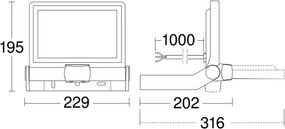 LED reflektor STEINEL XLED ONE Sensor bílá IP44 065256 19W 3000K teplá bílá