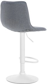 Bhm germany Barová židle Lex, textil, bílá podnož / šedá