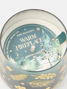 Sinsay - Vánoční vonná svíčka ve skle Warm Fireplace - zelená