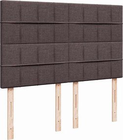 Box spring postel s matrací tmavě hnědá 140x190 cm textil 3292054