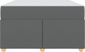 Rám postele s matrací Tmavě šedá 120 x 190 cm textil 3399343