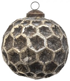 Měděná antik skleněná ozdoba Hexagon Copper M – 10x10 cm