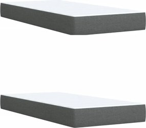 Box spring postel s matrací tmavě šedá 200x200 cm textil 3290596