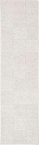 Slonovinový ručně tkaný vlněný běhoun 60x230 cm Checkerboard – Flair Rugs