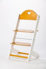 Lucas Wood Style rostoucí židle MIXLE -  bílá/buk rostoucí židle MIXLE: Srdíčko