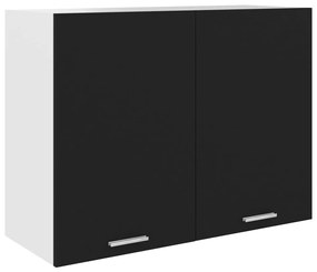 Horní skříňka černá 80x31x60 cm kompozitní dřevo
