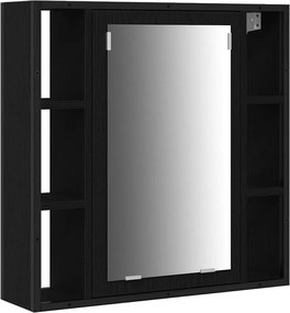 Koupelnové umyvadlové jednotky 3 ks Černá 80 x 30 x 60 cm 3334399