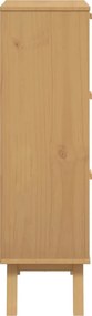 vidaXL Botník OLDEN 55 x 35 x 120 cm masivní borové dřevo [358620] Barva: Šedá