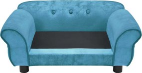 Pohovka pro psy tyrkysová 72 x 45 x 30 cm plyš 171043