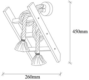 Nástěnné svítidlo v přírodní barvě Erebos – Opviq lights