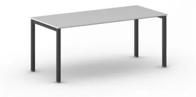 Stůl Square s černou podnoží 1800 x 800 x 750 mm, šedá
