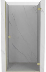 Mexen, Mexen Lunar-B výklopné pravé sprchové dveře 95 cm, transparentní, broušené zlato - 832-095-000-55-00-P