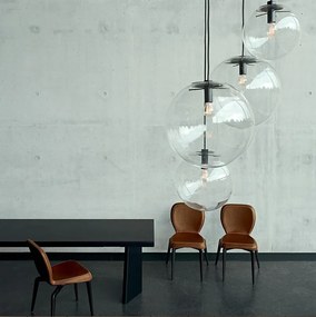 Toolight - Závěsné svítidlo Lassi 25cm APP307-1CP, E27, černá, OSW-00359