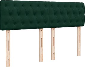 Box spring postel s matrací tmavě zelená 140x190 cm samet 3287743