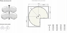 Rejs Maxima Evo II Silva Otočná police fi750 chrom/bílá WE08.5508.43.374