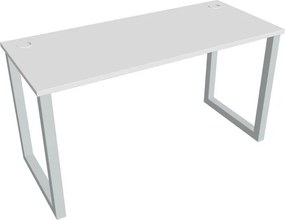 Kancelářský pracovní stůl Hobis UEO 1400, bílá RAL 9016, deskabuk