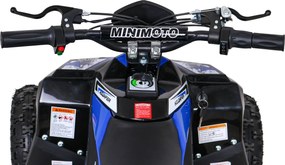 Ramiz Čtyřkolka na baterie E-STAR modrá 35 km/h + motor 1000W + nafukovací kola + nastavení sedadla