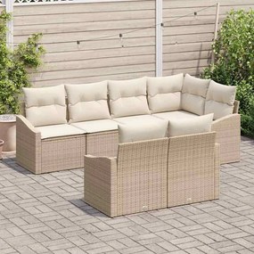 Set pohovek 7 ks Béžová polyratan 3346761