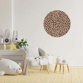 PIPPER. Kruhová samolepka na zeď "Leopardí vzor" Velikost: 100cm