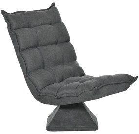 HOMCOM Polohovatelné relaxační křeslo šedé 839-423V00GY