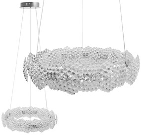Toolight Závěsné LED osvětlení Crystal LE2 MS017-CP chrom 57 cm