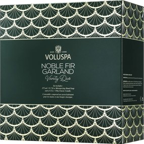 dárková sada Noble Fir Garland, tekuté mýdlo ve skle 375 ml + svíčka 184 g