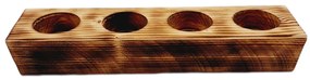 Dekorace Dřevo výrobky Dřevěný svícen na 4 čajové svíčky