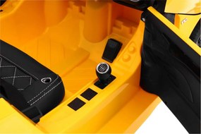 Ramiz Elektrické autíčko Audi R8 Spyder pro děti žluté + dálkové ovládání + EVA + pomalý start + rádio MP3 + LED