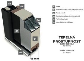 Vchodové dveře s ocelovým opláštěním FM Turen model AC08 Orientace dveří: Levé, otevírání dovnitř, Dekor: Antracit, Standardní rozměr dveří včetně rámu: 98 cm x 208 cm - vnější rozměr rámu