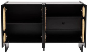 Kalune design Příborník SIMONA černý s vídeňskou pleteninou
