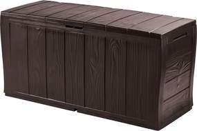 Tmavě hnědý plastový zahradní úložný box Sherwood – Keter