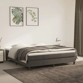 Rám postele s boxspringem tmavě šedý 180 x 200 cm samet 3120785