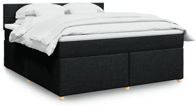 Box spring postel s matrací černá 180x200 cm textil 3286761