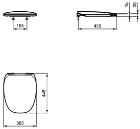 Ideal Standard Dea - Klozetové sedátko ultra ploché Soft-close, Bílá, T676701