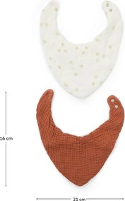 Krémové/v terakotové barvě bavlněné slintáky v sadě 2 ks Olna – Kave Home