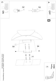Nástěnné svítidlo Tear, 1x černé kovové stínítko