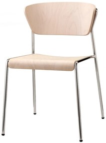 SCAB - Židle LISA WOOD - buk/chrom