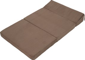 Skládací matrace/křeslo, 2v1, světle hnědá, VEDIS