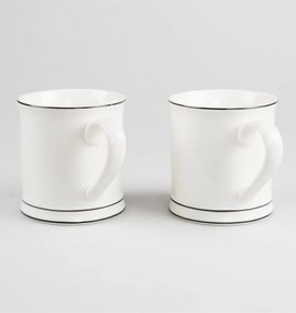 sass & belle Porcelánový hrnek Mr & Mrs 350 ml Varianta Mr, černá barva, bílá barva, porcelán