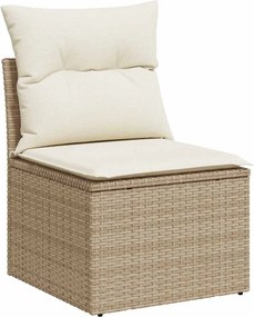 7dílná zahradní sedací souprava s poduškami béžová polyratan 3267128