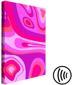Obraz Euforické fialové (1-dílný) svislý - abstrakce dopaminového domu