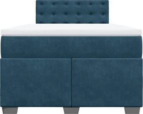 Box spring postel s matrací modrá 120 x 200 cm samet 3288598